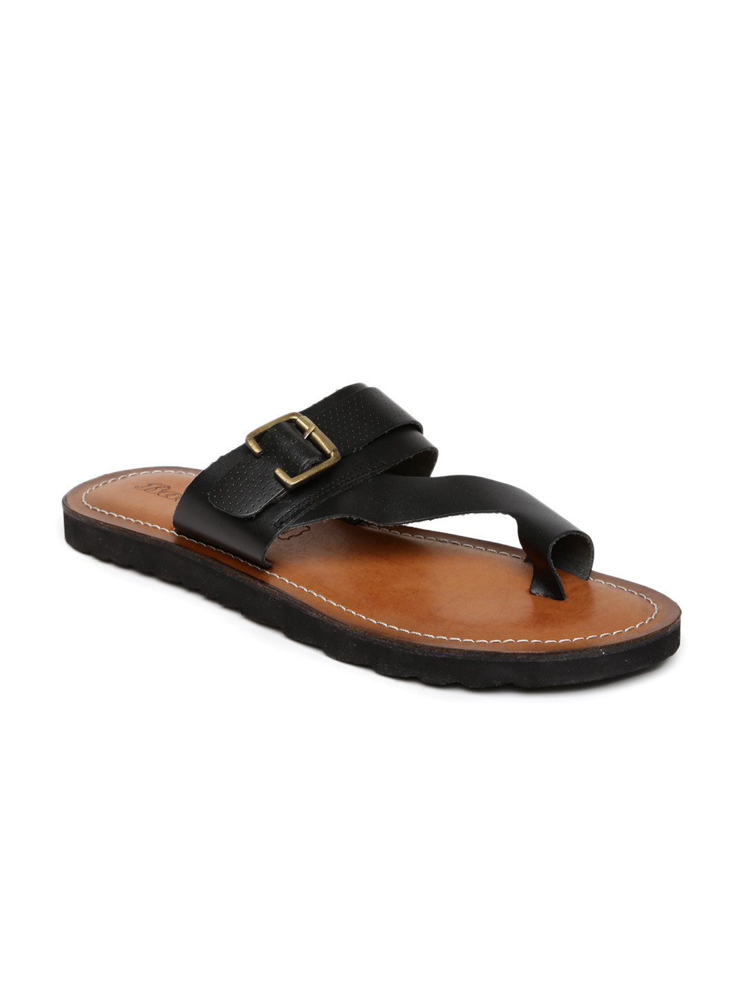 Buy Bata Men Black Star TR Genuine Leather Sandals - Sandals for Men ...