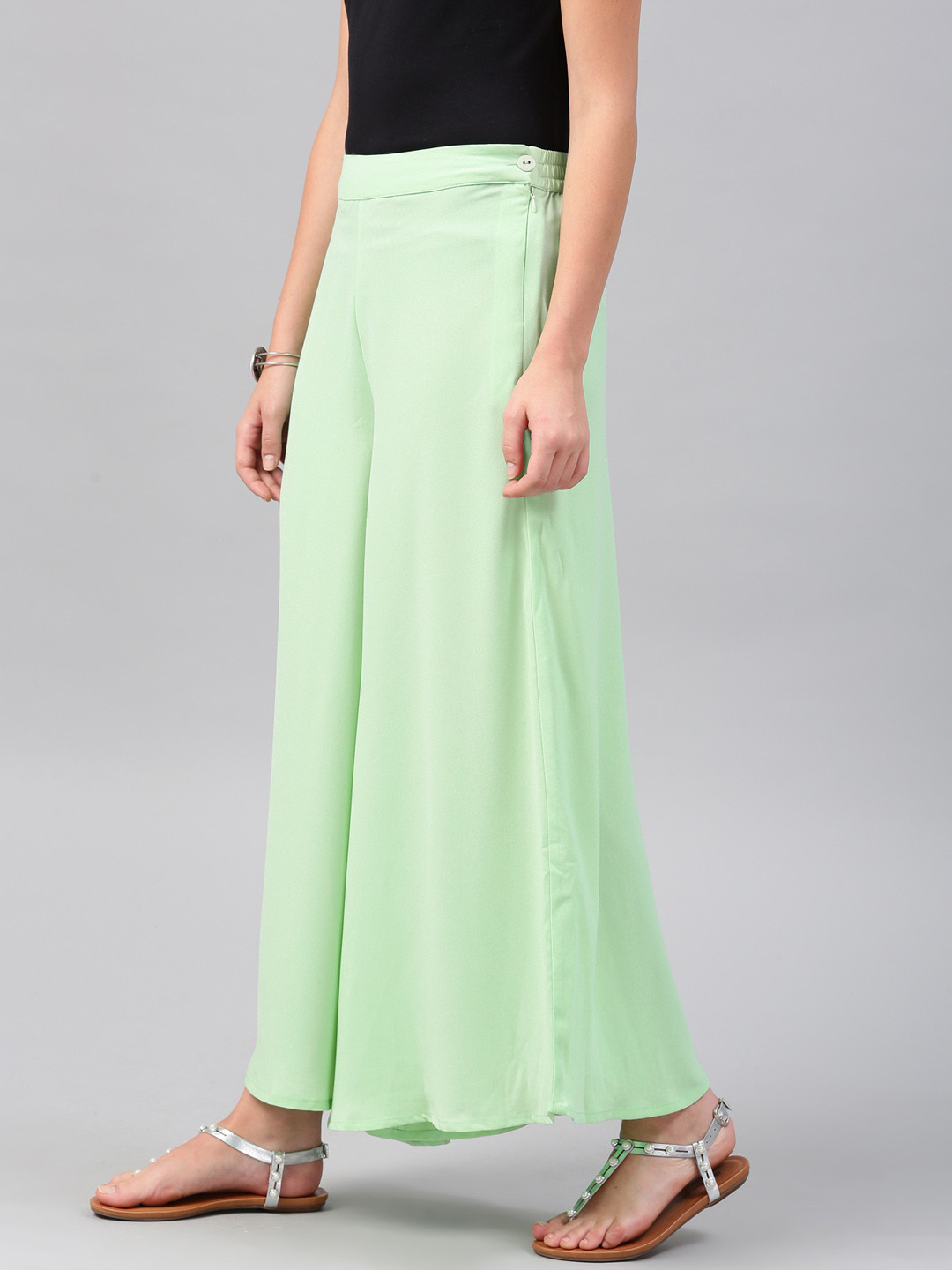 Buy W Mint Green Palazzo Trousers - Palazzos for Women 1537602 | Myntra