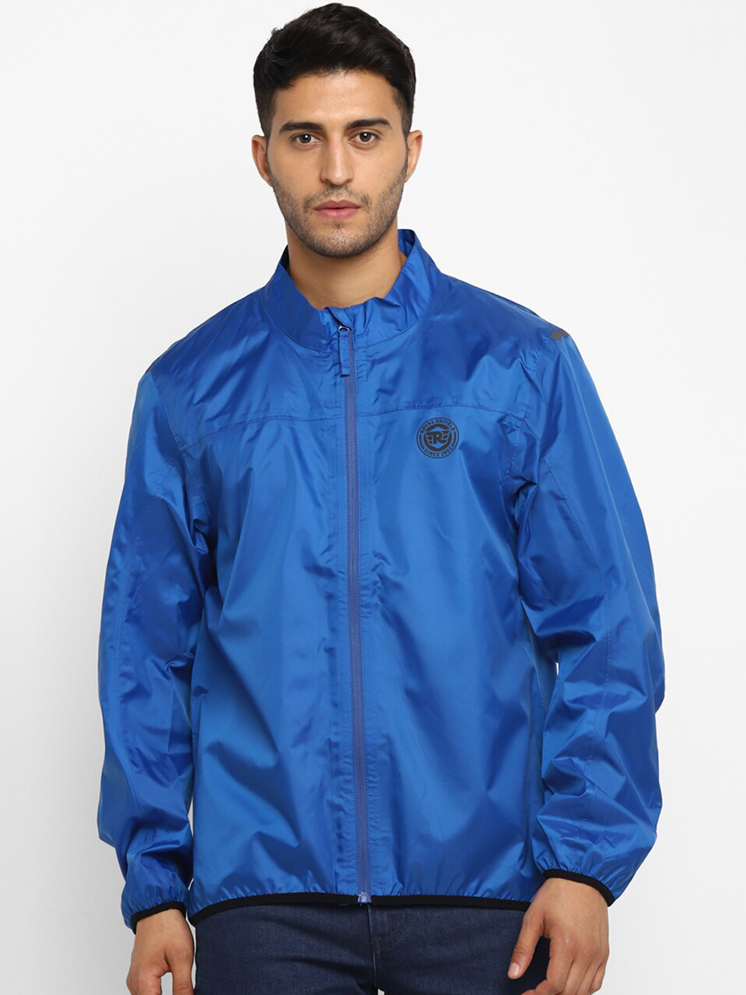 Buy Royal Enfield Men Blue Solid Rain Liner Jacket - Rain Jacket for ...