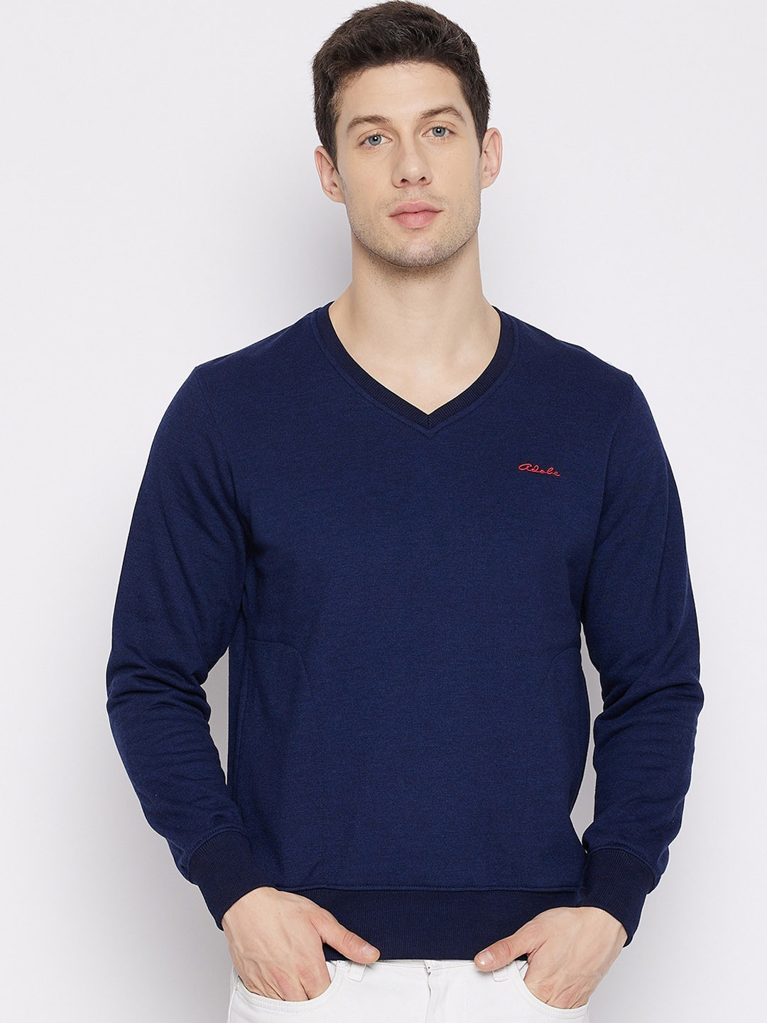 Buy Adobe Men Navy Blue Cotton Sweatshirt - Sweatshirts for Men ...