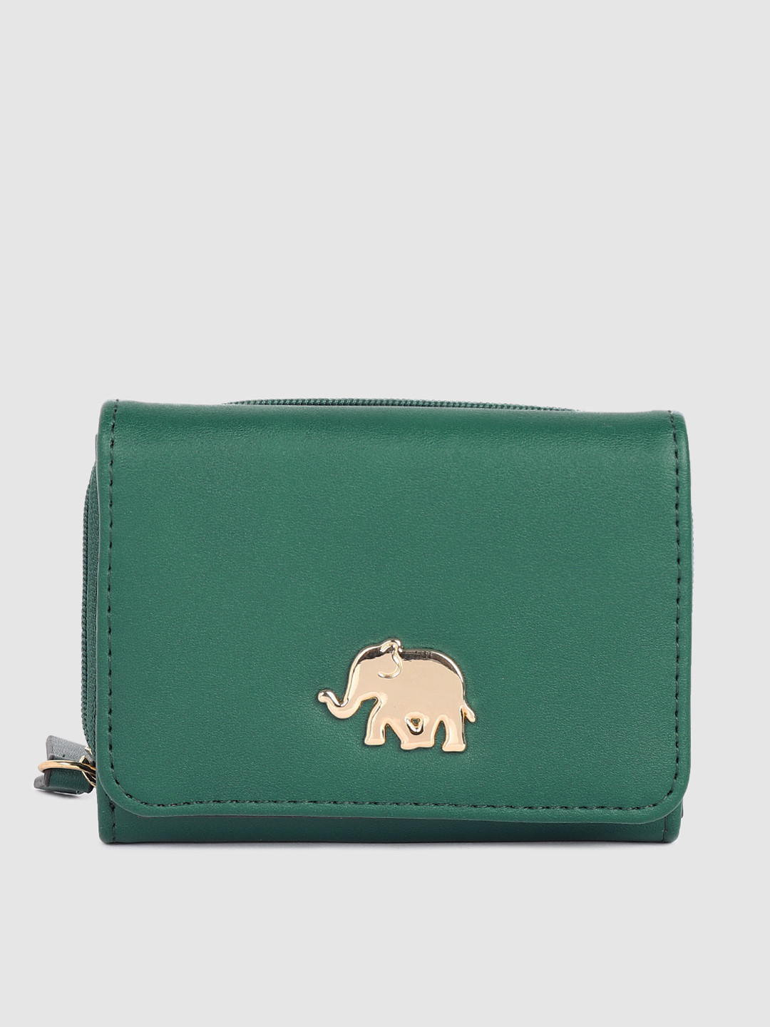 Buy Accessorize Women Green Elephant Zip Around Wallet - Wallets for ...