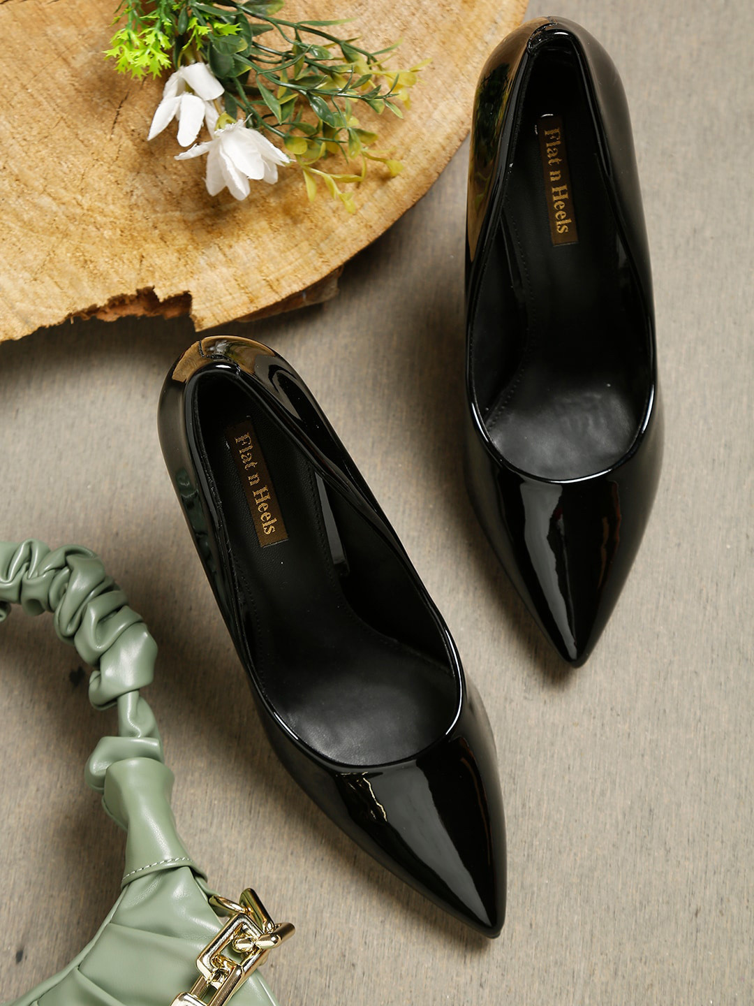Buy Flat N Heels Women Black Slim Pumps - Heels for Women 15422964 | Myntra