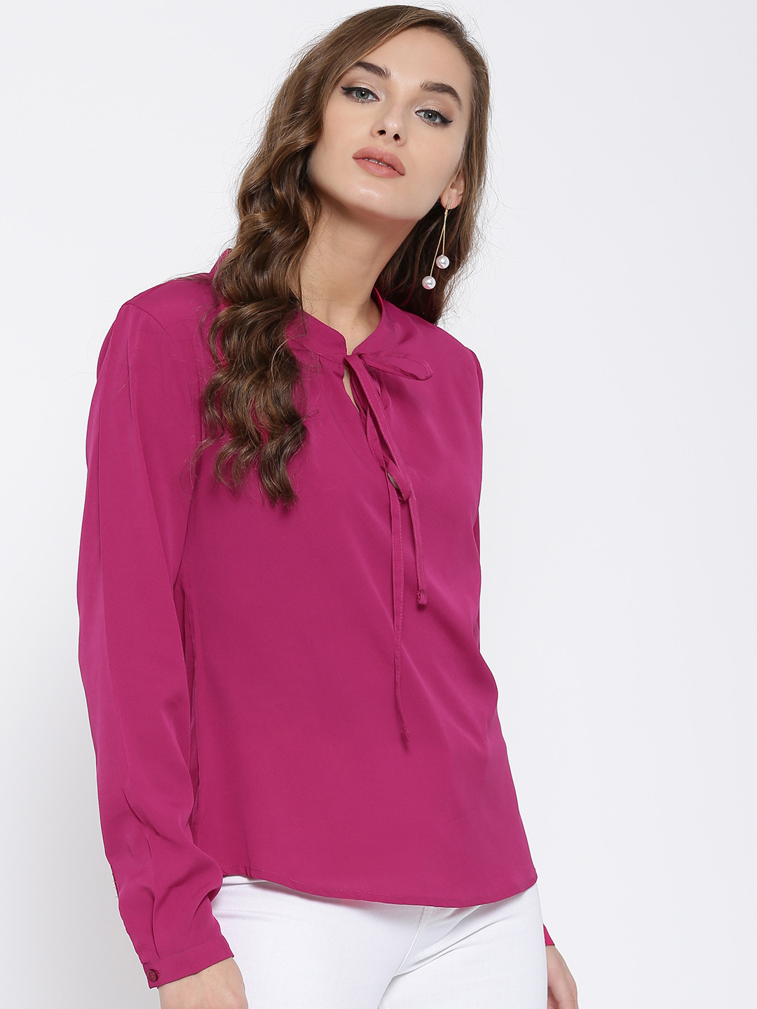 Buy Sera Women Magenta Solid Top - Tops for Women 1542869 | Myntra