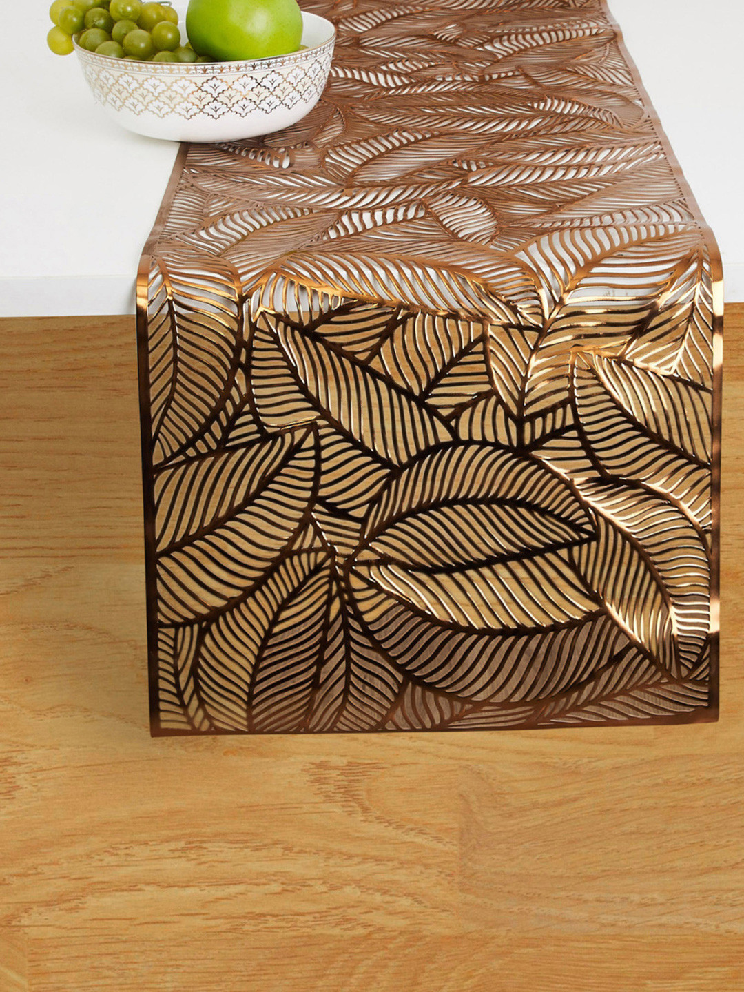 Buy Home Centre Copper Coloured Patterned Table Runner - Runners for ...
