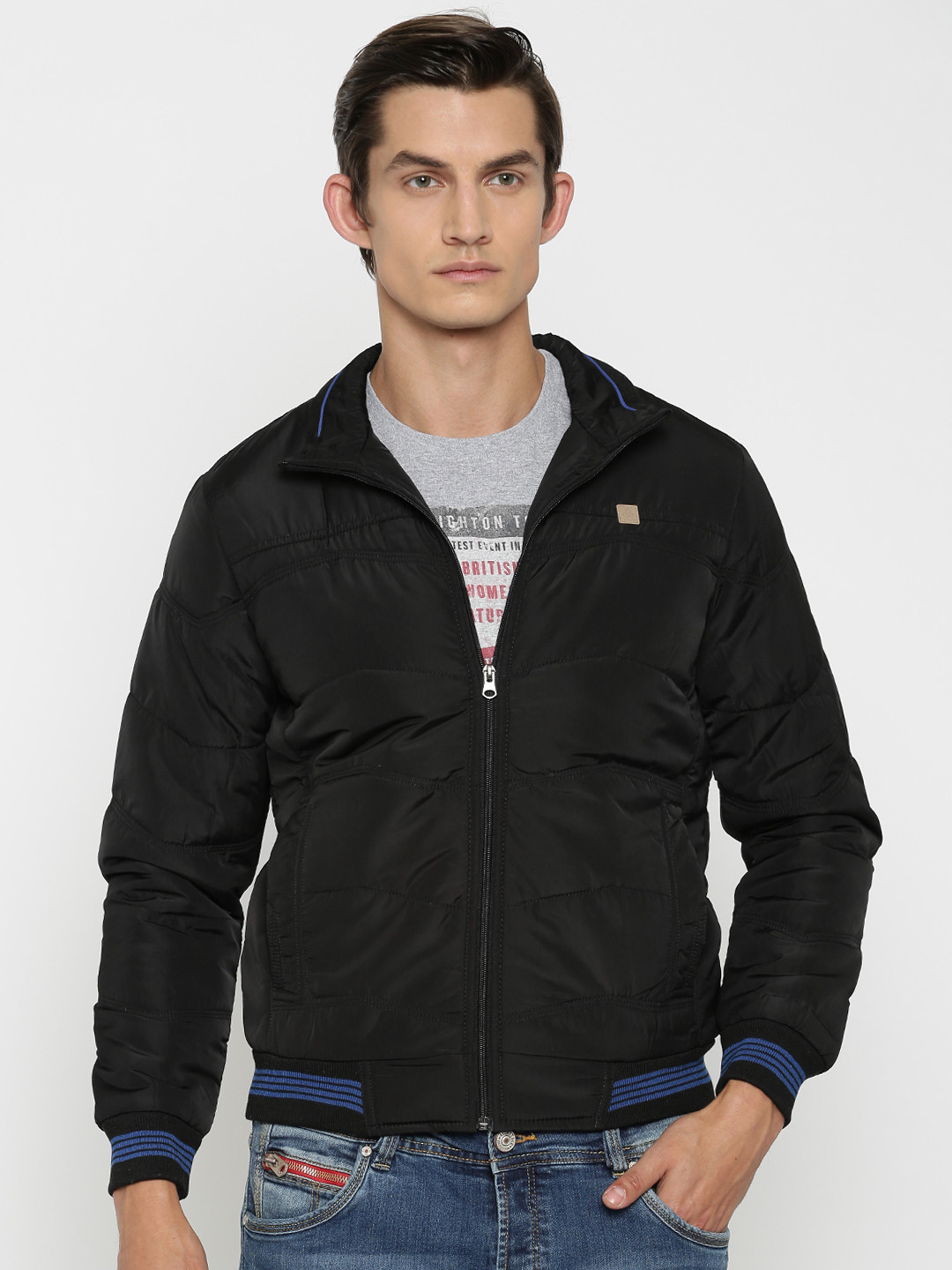 Buy Duke Black Bomber Jacket - Jackets for Men 1543580 | Myntra
