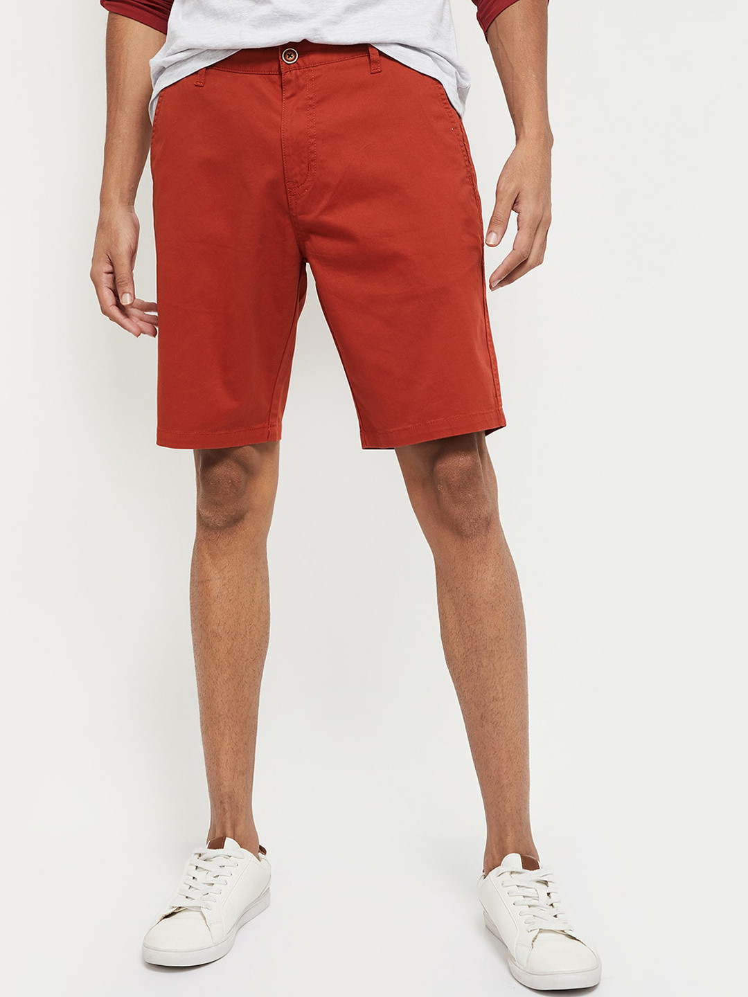 Buy Max Men Red Solid Chino Shorts - Shorts for Men 15435990 | Myntra