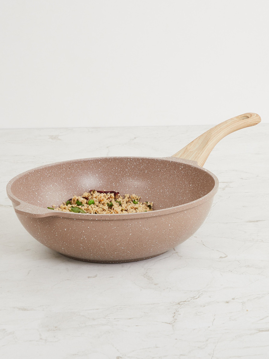 Buy Home Centre Beige Solid Aluminium Wok - Pan for Unisex 15439596 ...