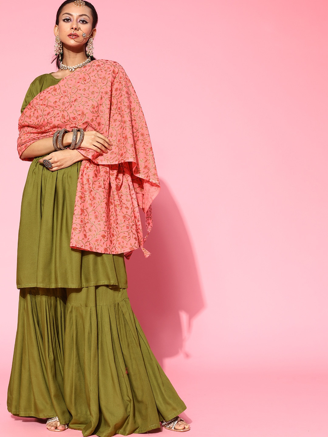 Buy InWeave Sleek Viscose Rayon Kurta Set - Kurta Sets for Women ...