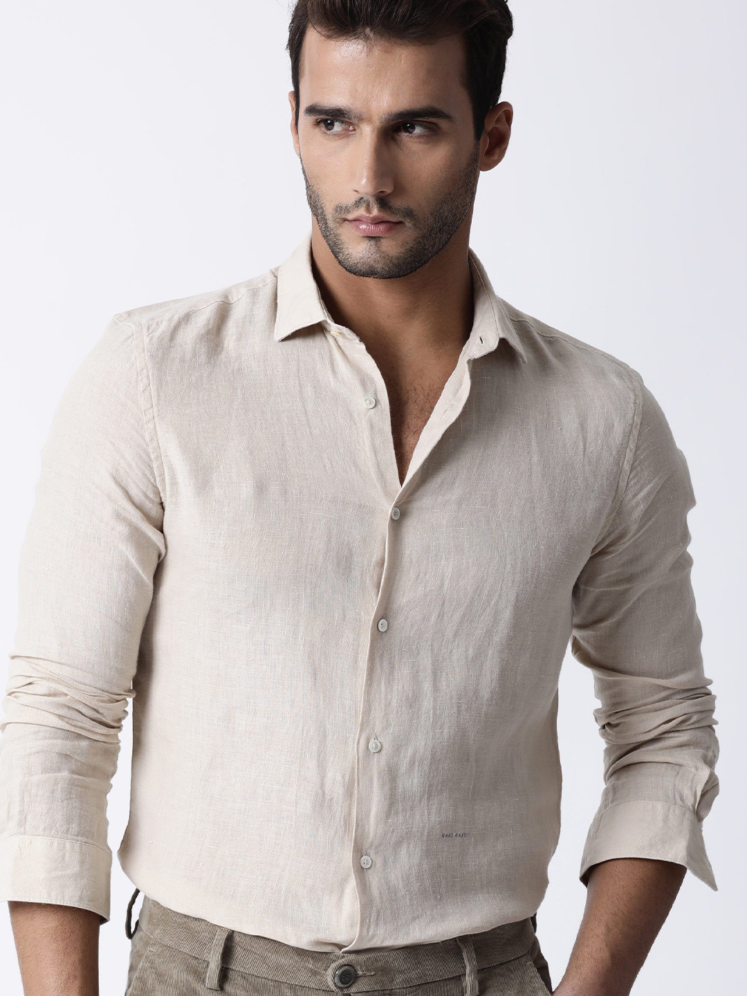 Buy RARE RABBIT Men Leonn Slim Fit Opaque Linen Shirt - Shirts for Men ...