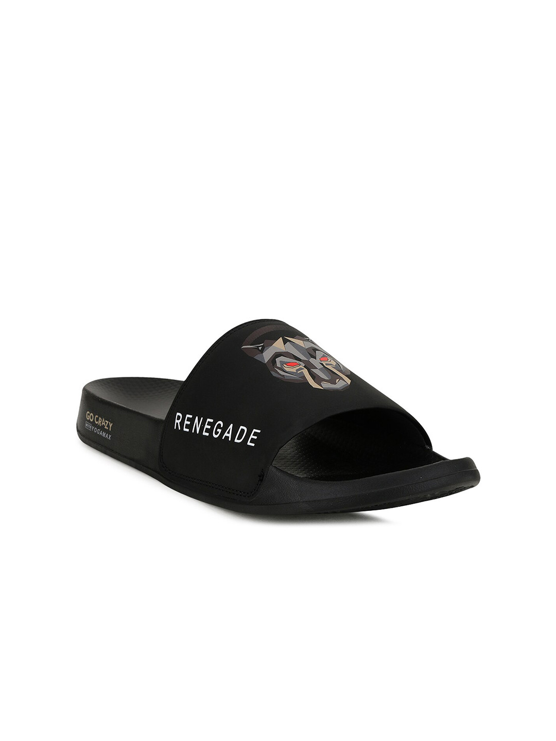 Buy Campus Men Black & Grey Printed Sliders - Flip Flops for Men ...