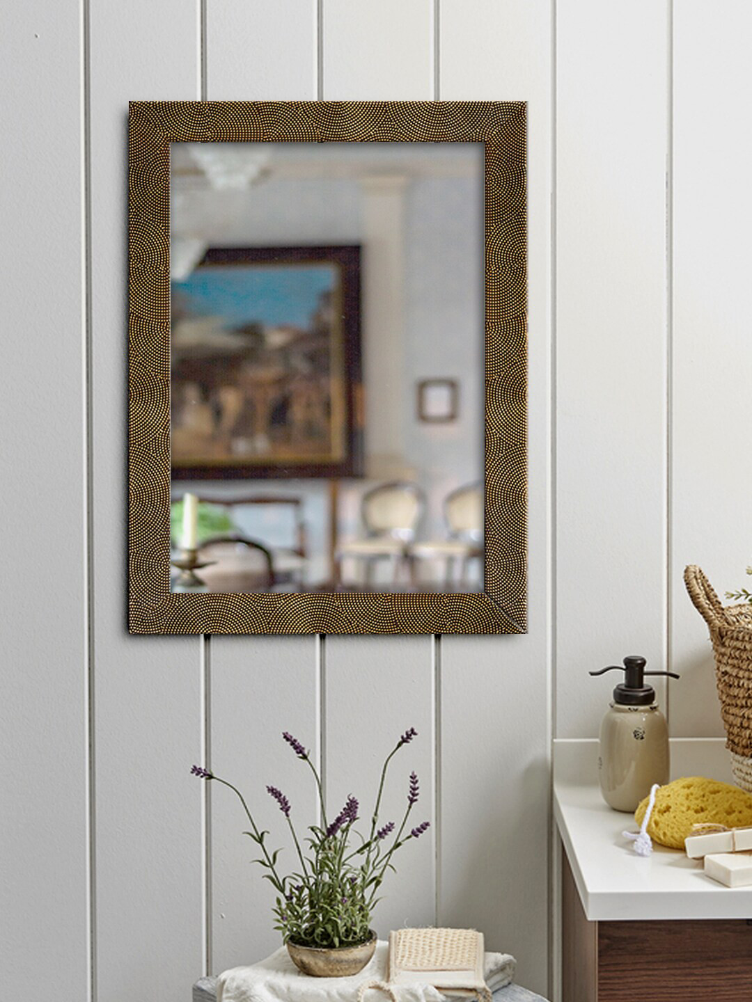 Buy 999Store Brown Solid Framed Wall Mirror - Mirrors for Unisex ...