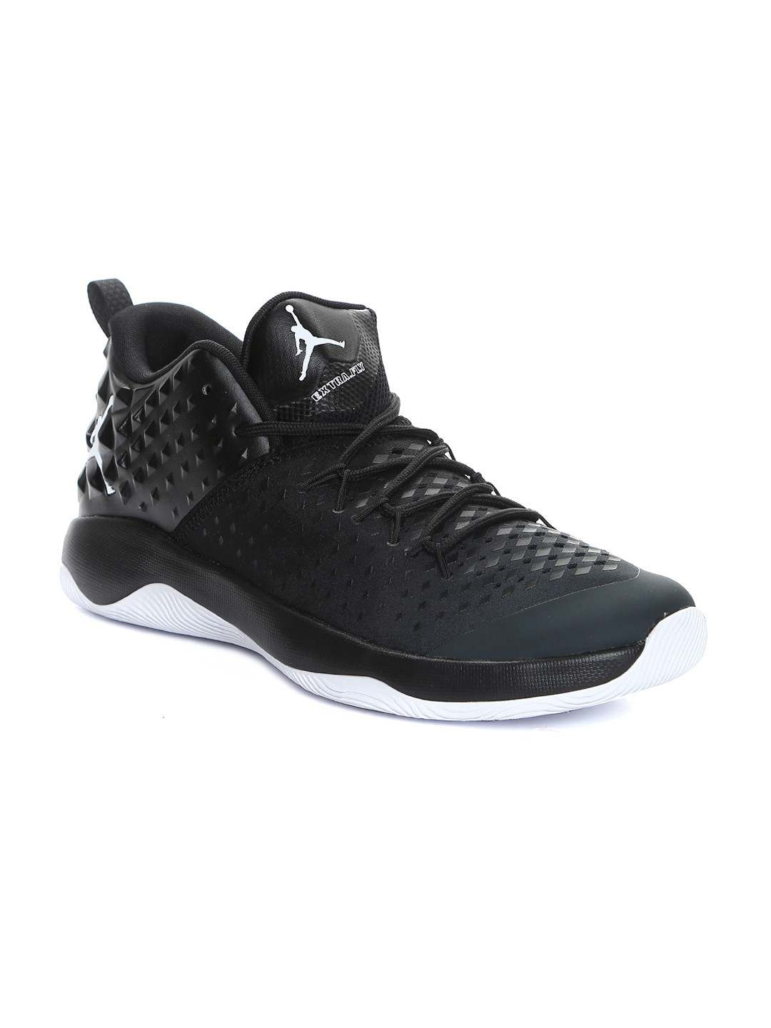 Buy Nike Men Black Jordan Extra Fly Mid Top Basketball Shoes - Sports ...