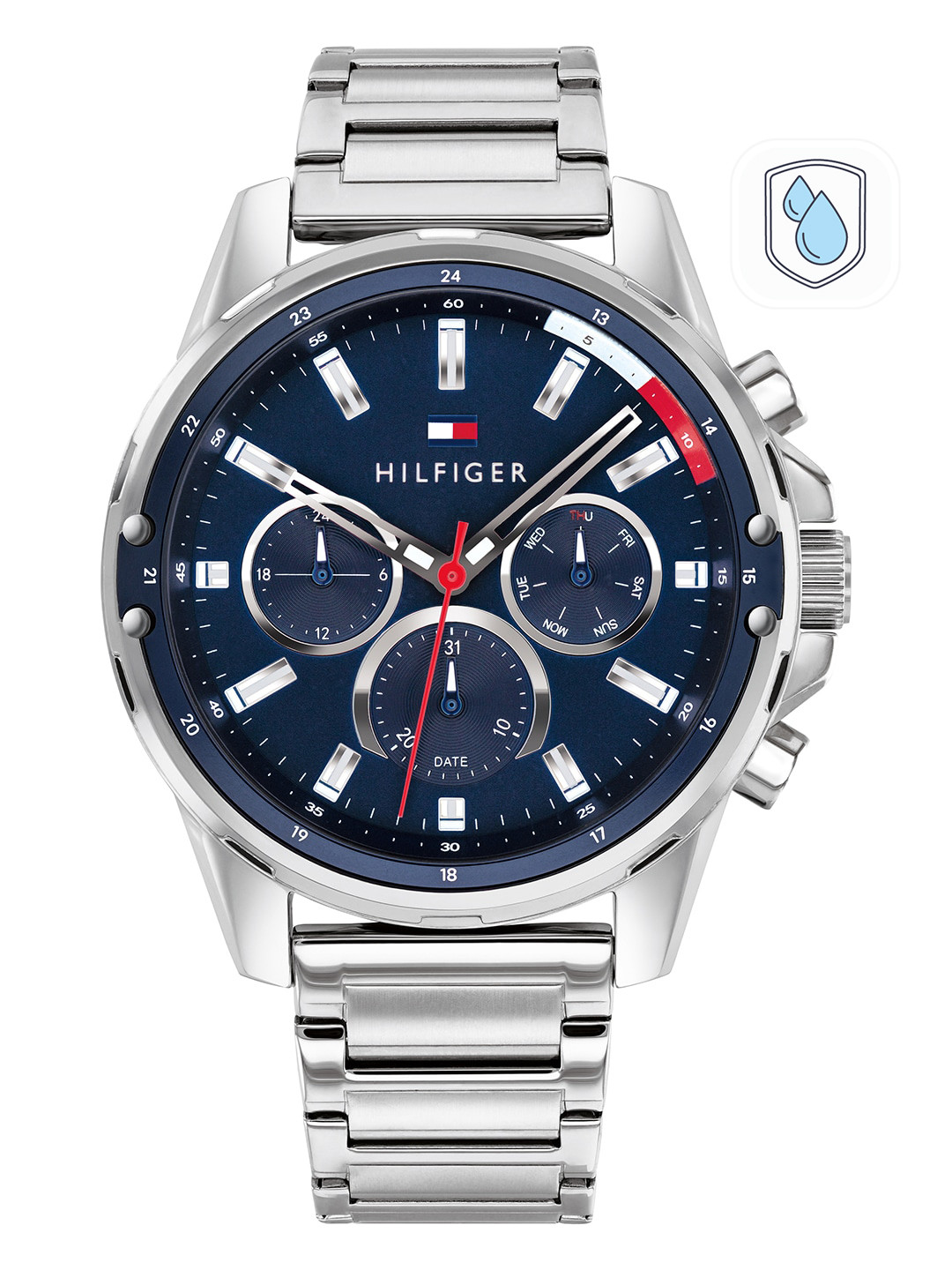 Buy Tommy Hilfiger Men Navy Blue Dial & Bracelet Style Straps Mason ...