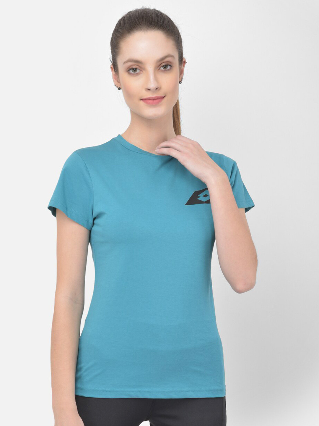 Buy Lotto Women Teal T Shirt - Tshirts for Women 15480908 | Myntra