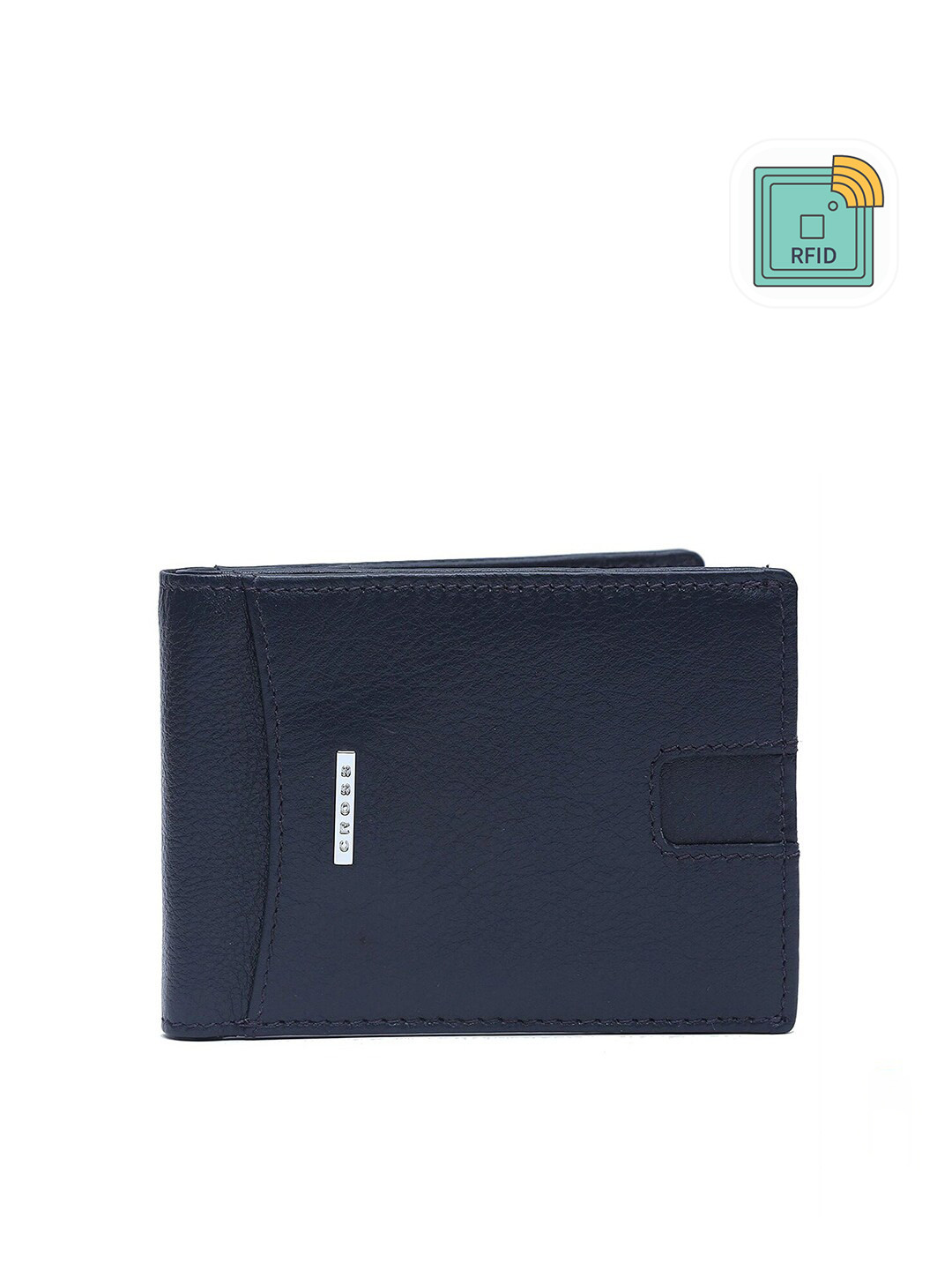 Buy Cross Men Navy Blue Textured Leather RFID Two Fold Wallet - Wallets ...