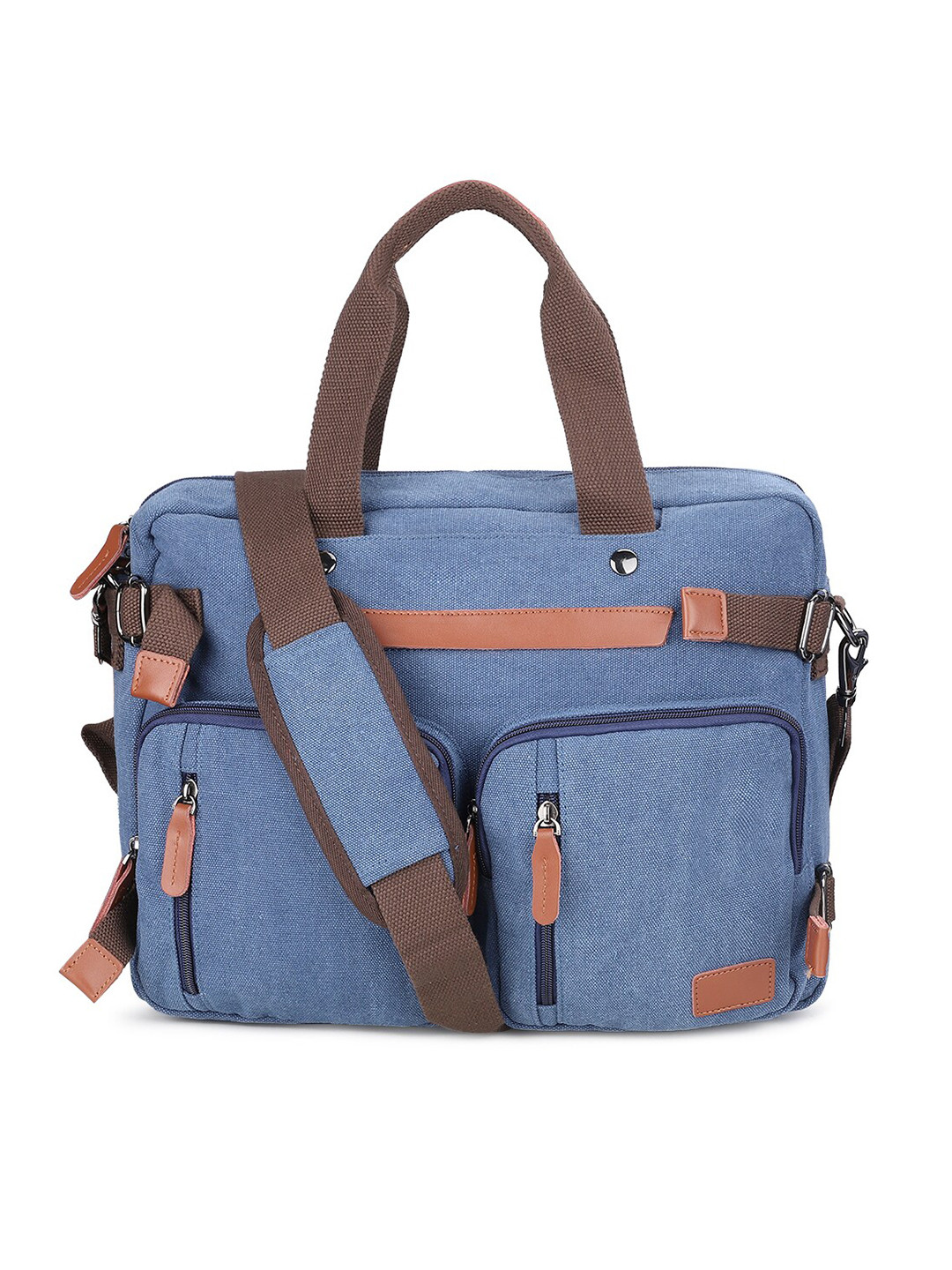 Buy CoolBELL Unisex Blue Solid 15.6 Inch Laptop Bag With Detachable ...