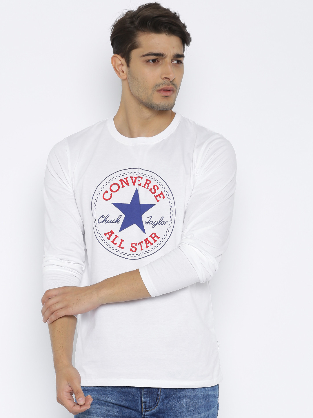 Buy Converse Men White Printed T Shirt - Tshirts for Men 1549521 | Myntra
