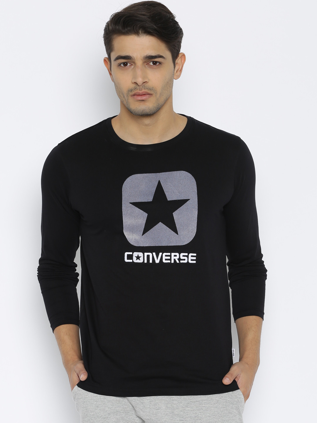 Buy Converse Men Black T Shirt - Tshirts for Men 1549522 | Myntra