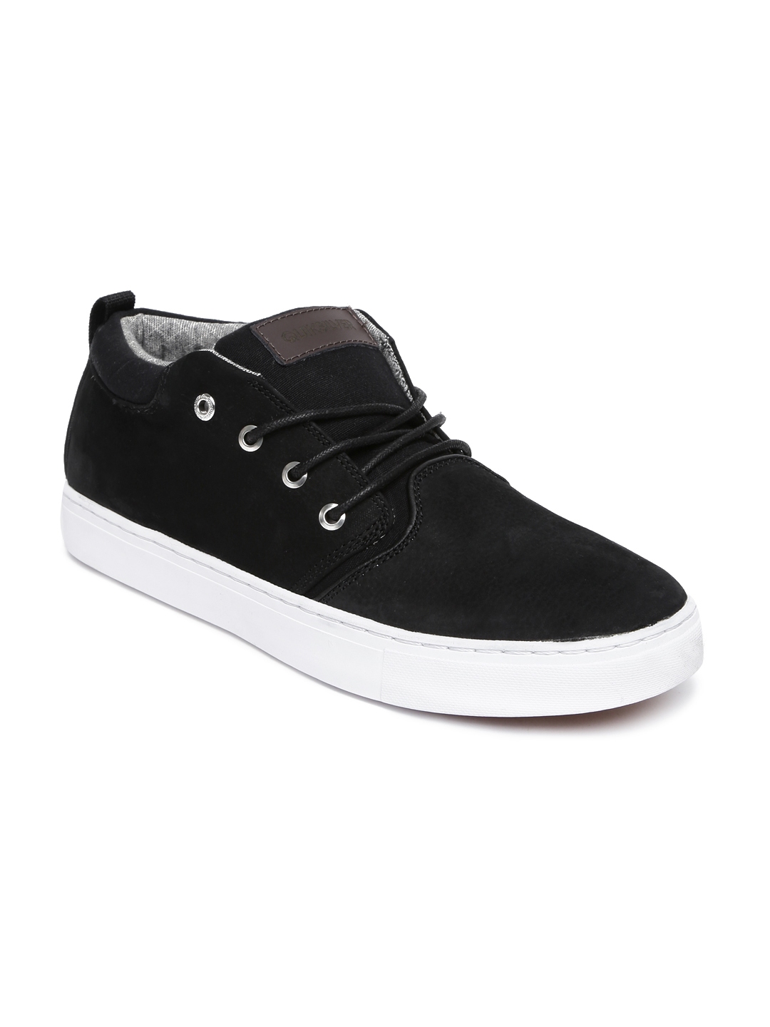 Buy Quiksilver Men Black Solid Leather Sneakers - Casual Shoes for Men ...