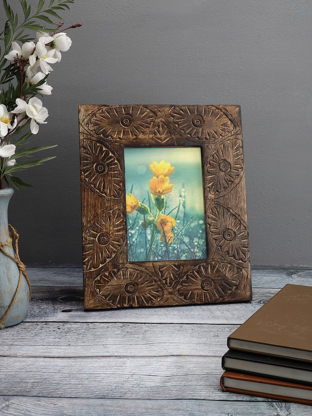 Buy MIAH Decor Brown Handmade Table Wooden Photo Frame - Photo Frames ...