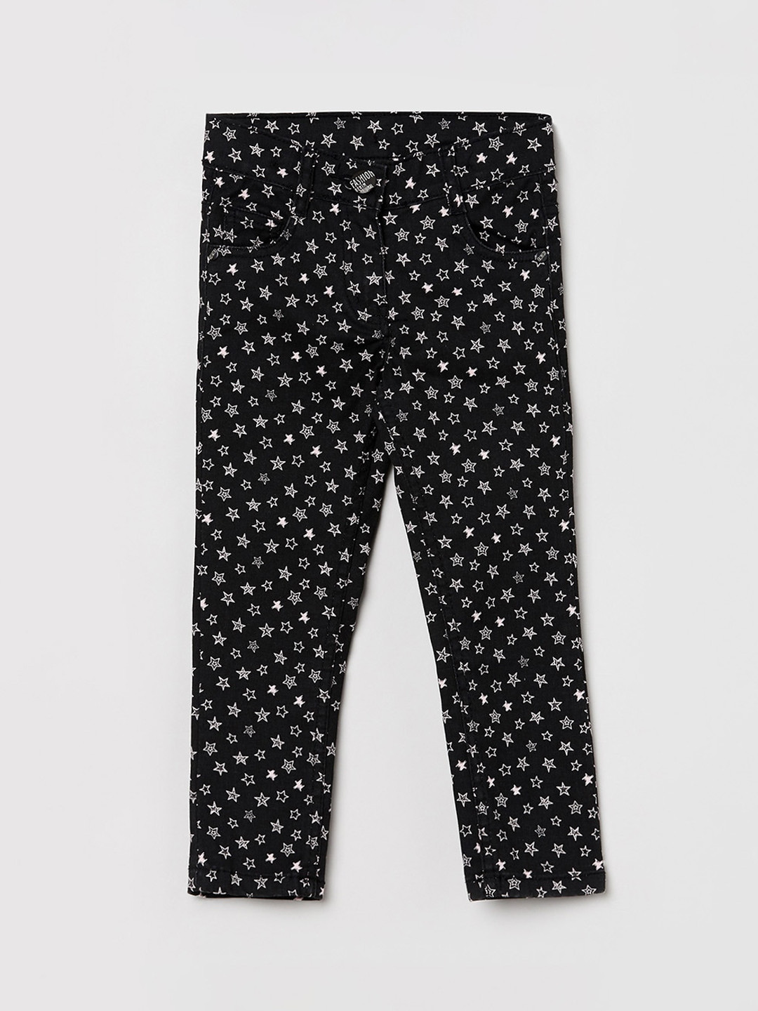 Buy Max Girls Black Printed Trousers - Trousers for Girls 15498766 | Myntra