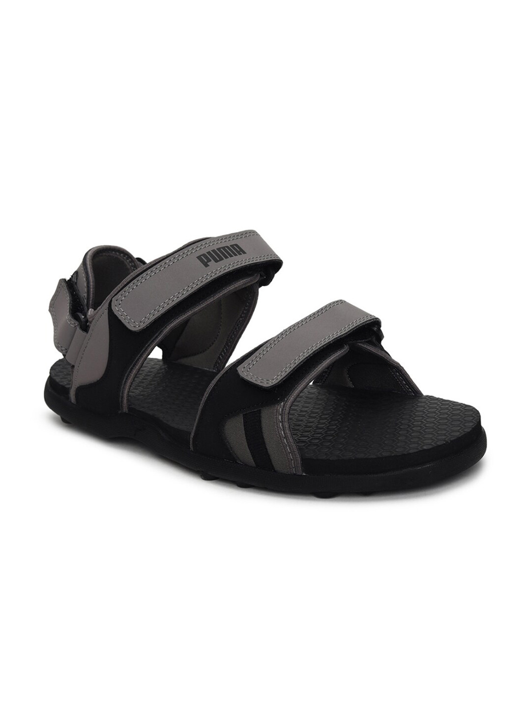 Buy Puma Men Black & Grey Comfort Sandals - Sandals for Men 15503192 ...