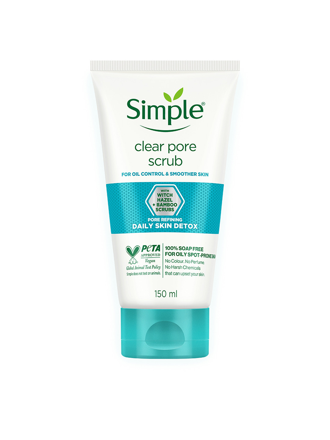 Buy Simple Daily Skin Detox Clear Pore Facial Scrub 150 Ml - Face Scrub ...