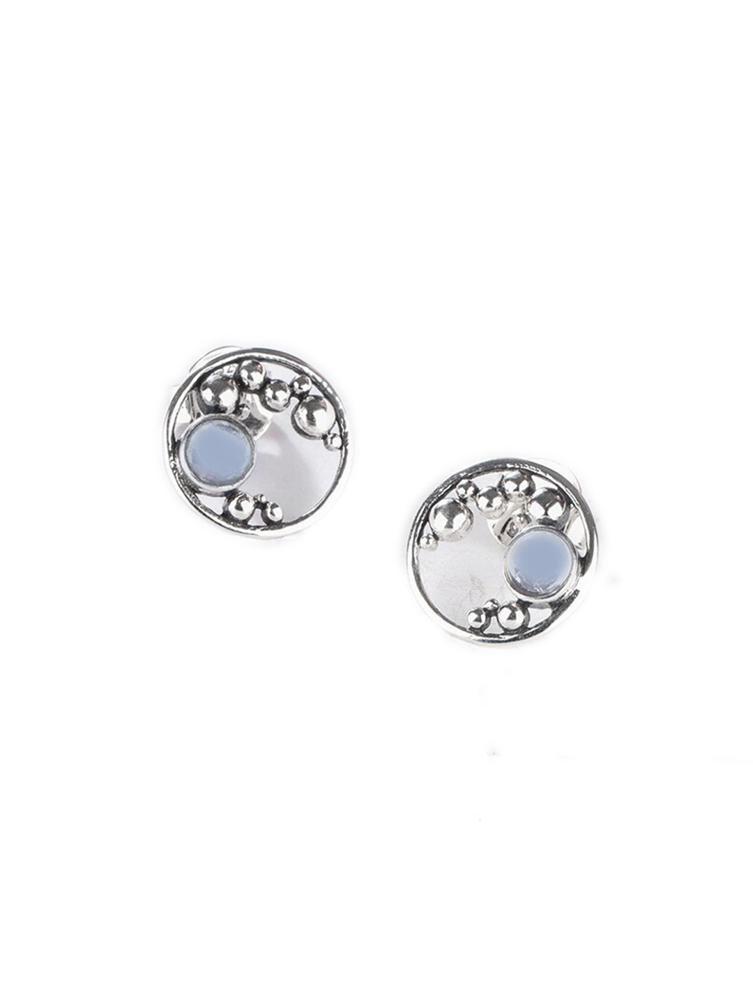 Buy SHAYA Silver Toned Contemporary Studs Earrings - Earrings for Women ...