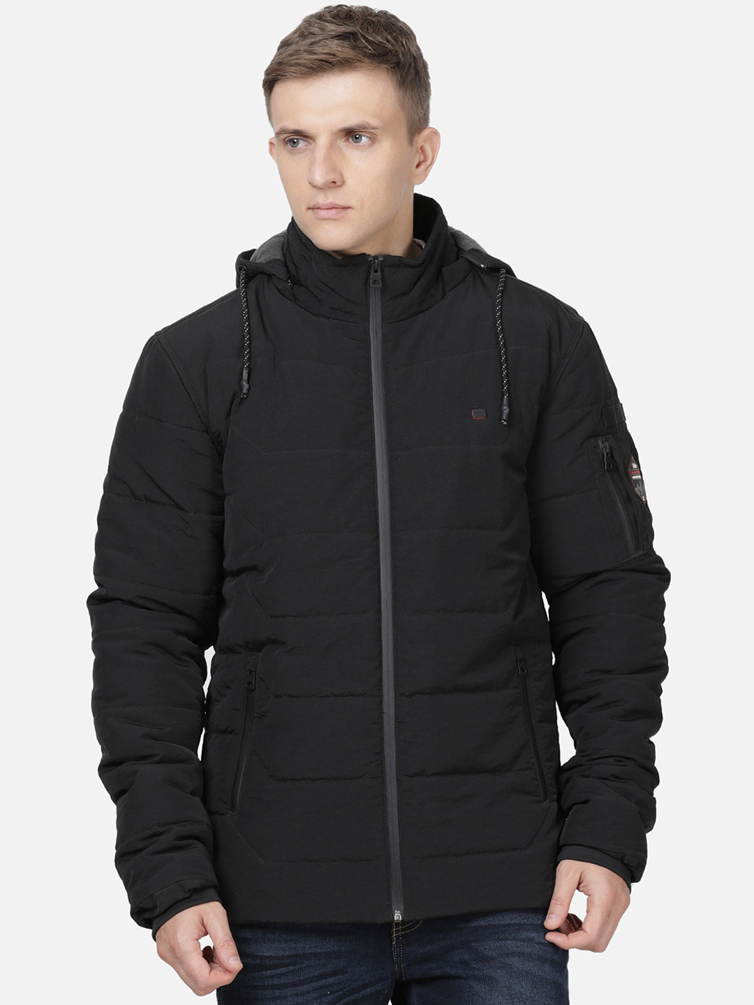 Buy T Base Men Black Lightweight Padded Jacket - Jackets for Men ...