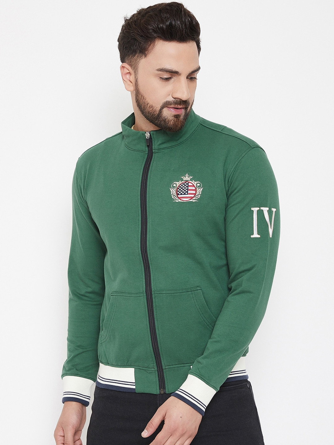 Buy JUMP USA Men Solid Green Jacket - Jackets for Men 15518572 | Myntra