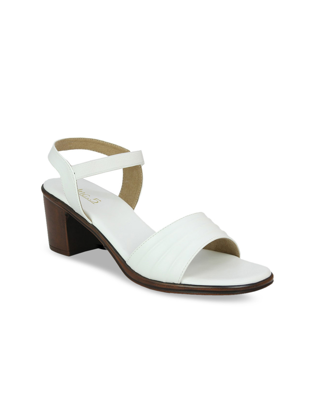 Buy Inc 5 White Colourblocked Block Sandals - Heels for Women 15519894 ...