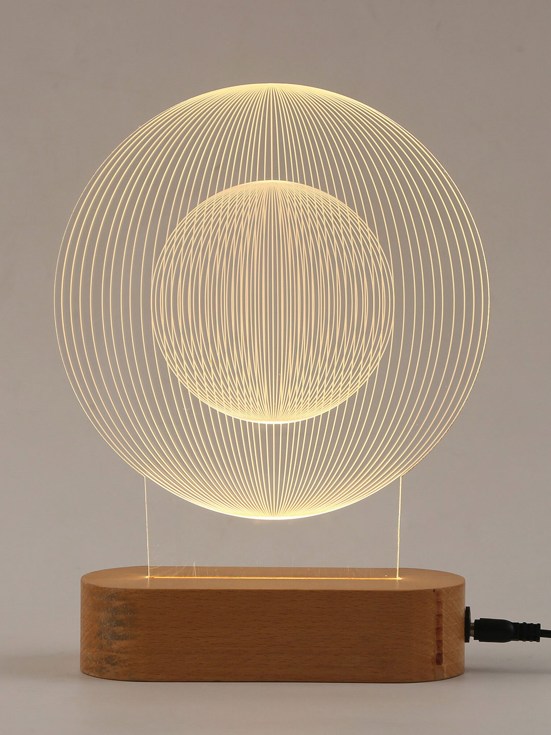 Buy Bigsmall Transparent Quirky 3D Illusion Hologram Lamp - Table Lamps ...