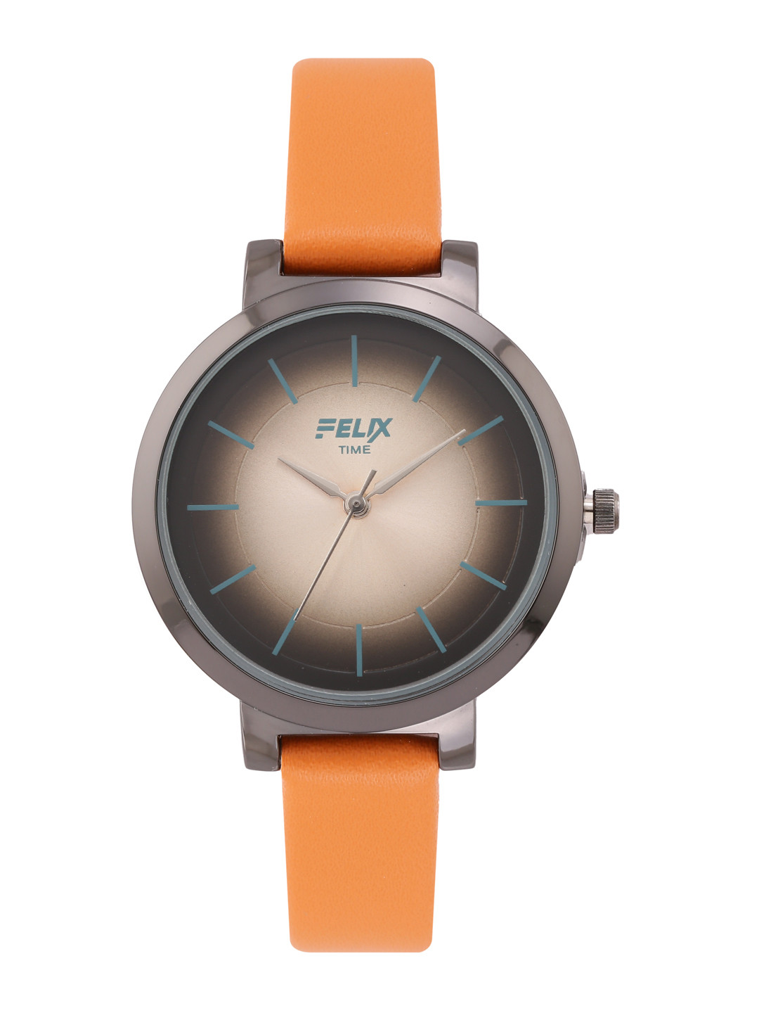 Buy FELIX Women Beige & Orange Leather Analogue Watch F90130LBRB ...