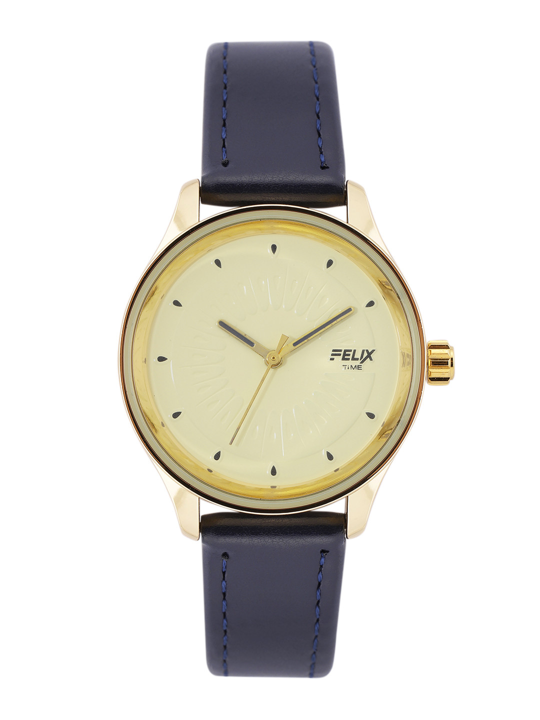 Buy FELIX Women Yellow & Blue Leather Straps Analogue Watch F90521BLGL ...
