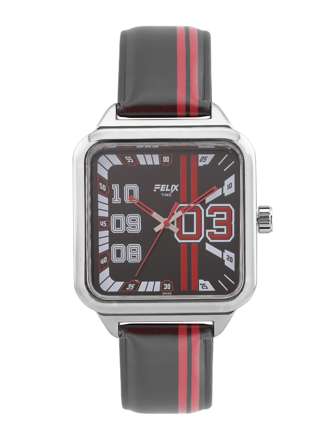 Buy FELIX Men Black & Red Printed Analogue Watch F299GREB - Watches for ...