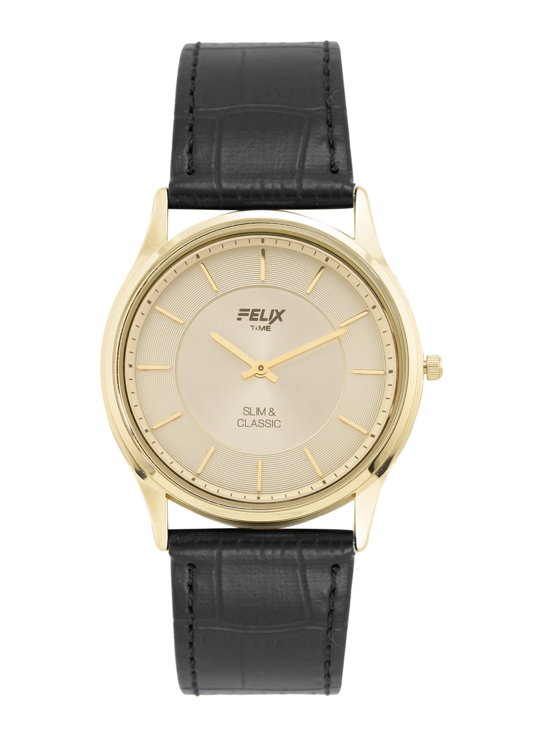 Buy FELIX Men Gold Toned Textured Analogue Watch F90519GGL - Watches ...