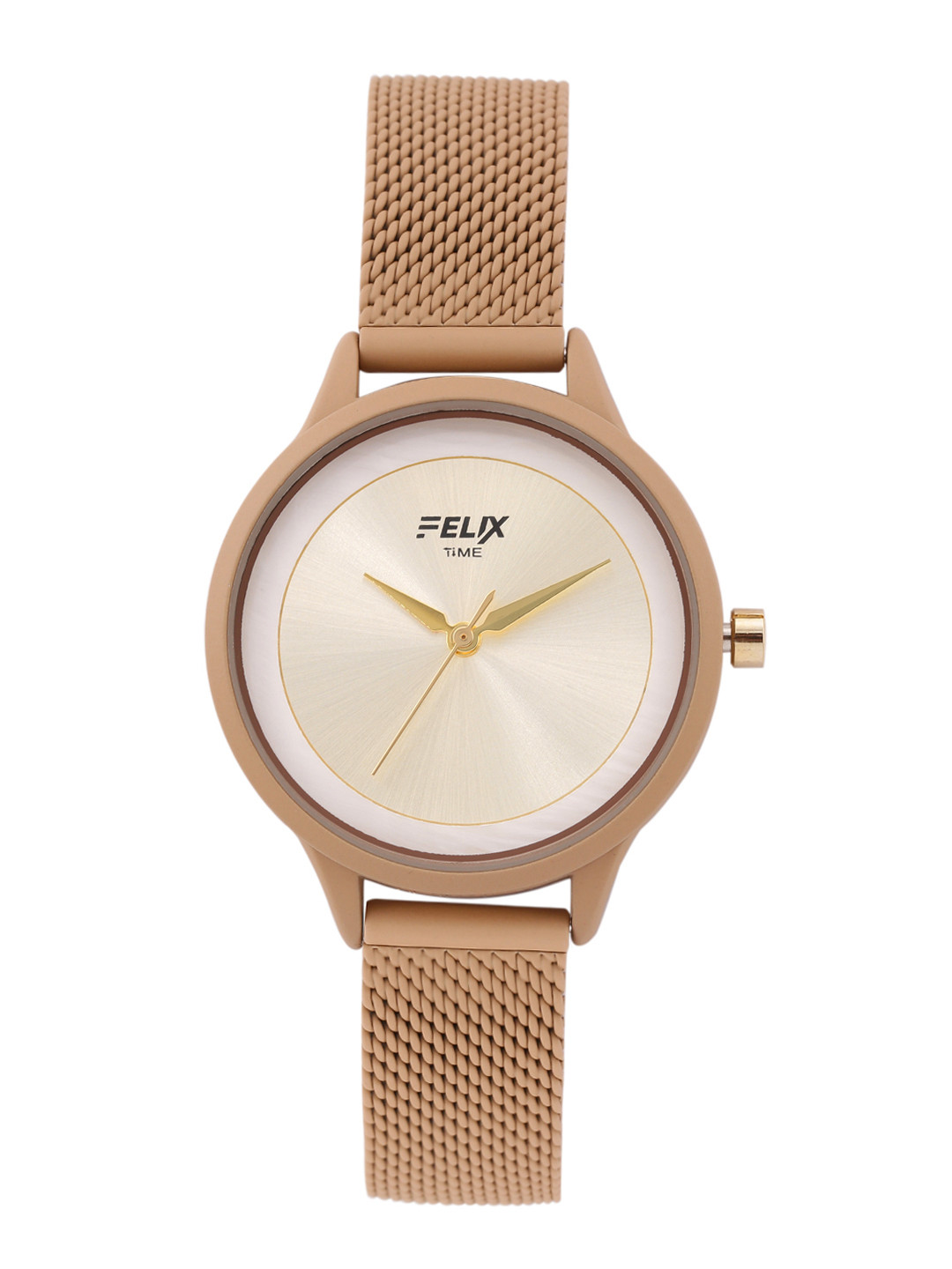 Buy FELIX Women Off White & Beige Bracelet Style Analogue Watch ...