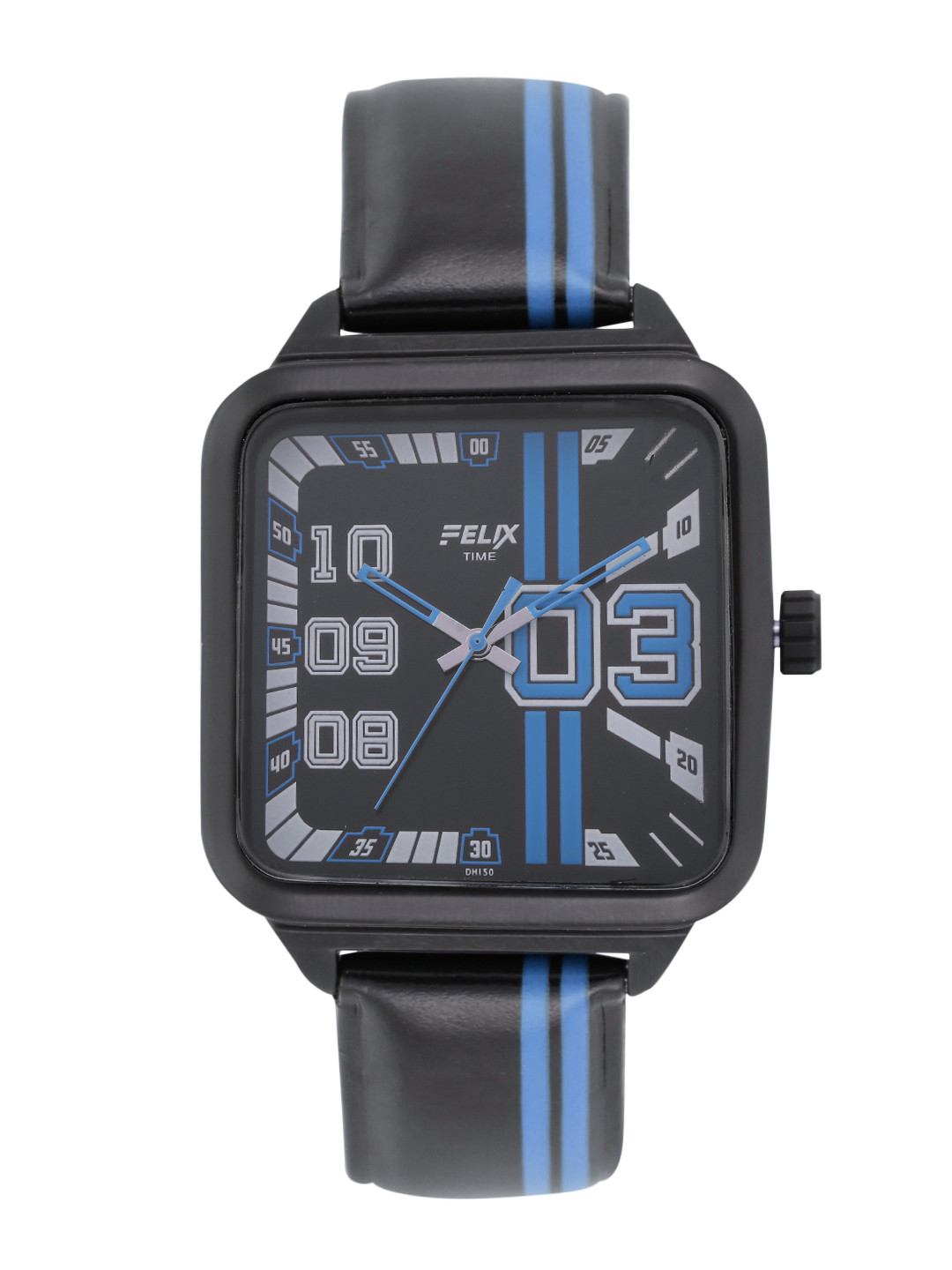 Buy FELIX Men Black Printed Leather Analogue Watch F299GBL - Watches ...