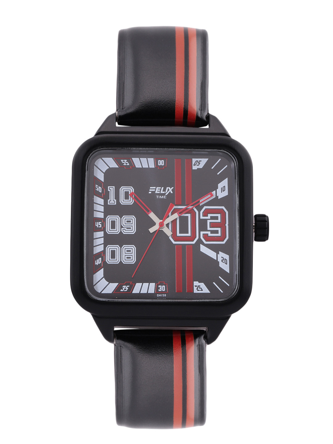 Buy FELIX Men Black Dial & Leather Straps Analogue Watch F299GRE ...