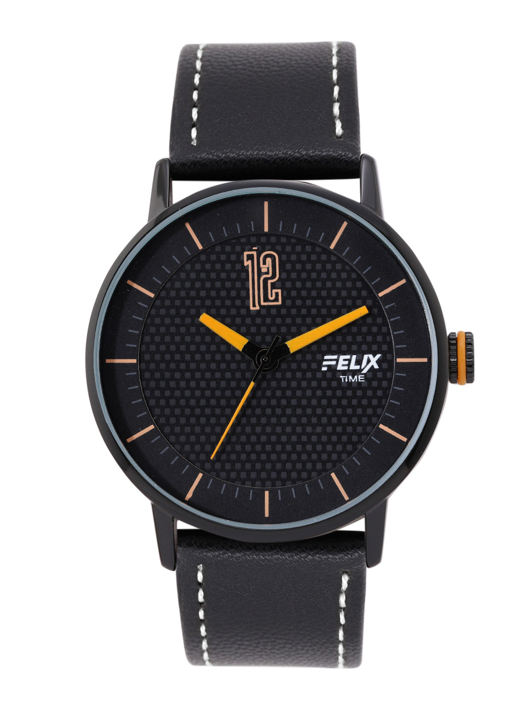 Buy FELIX Men Black Leather Straps Analogue Watch F3224GBBO - Watches ...