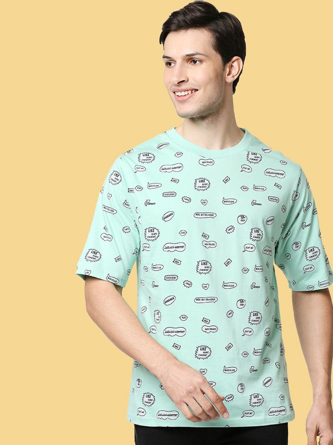 Buy Bewakoof AOP Oversized T Shirt - Tshirts for Men 15524752 | Myntra