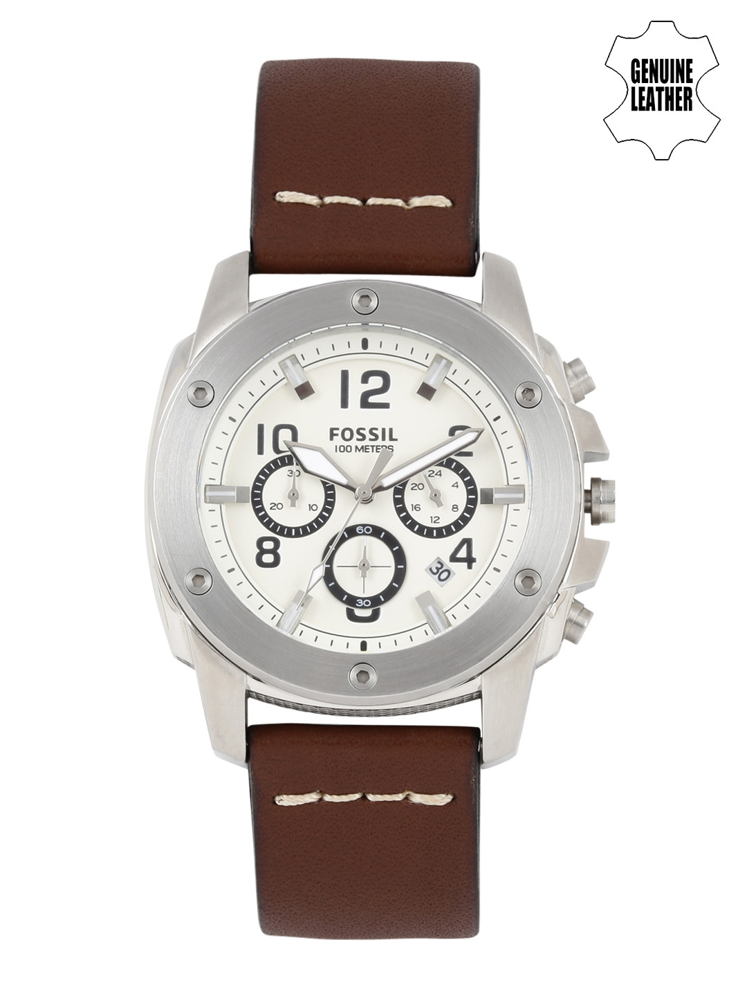 Buy Fossil MODERN MAC Men Off White Analogue Watch FS4929 - Watches for ...
