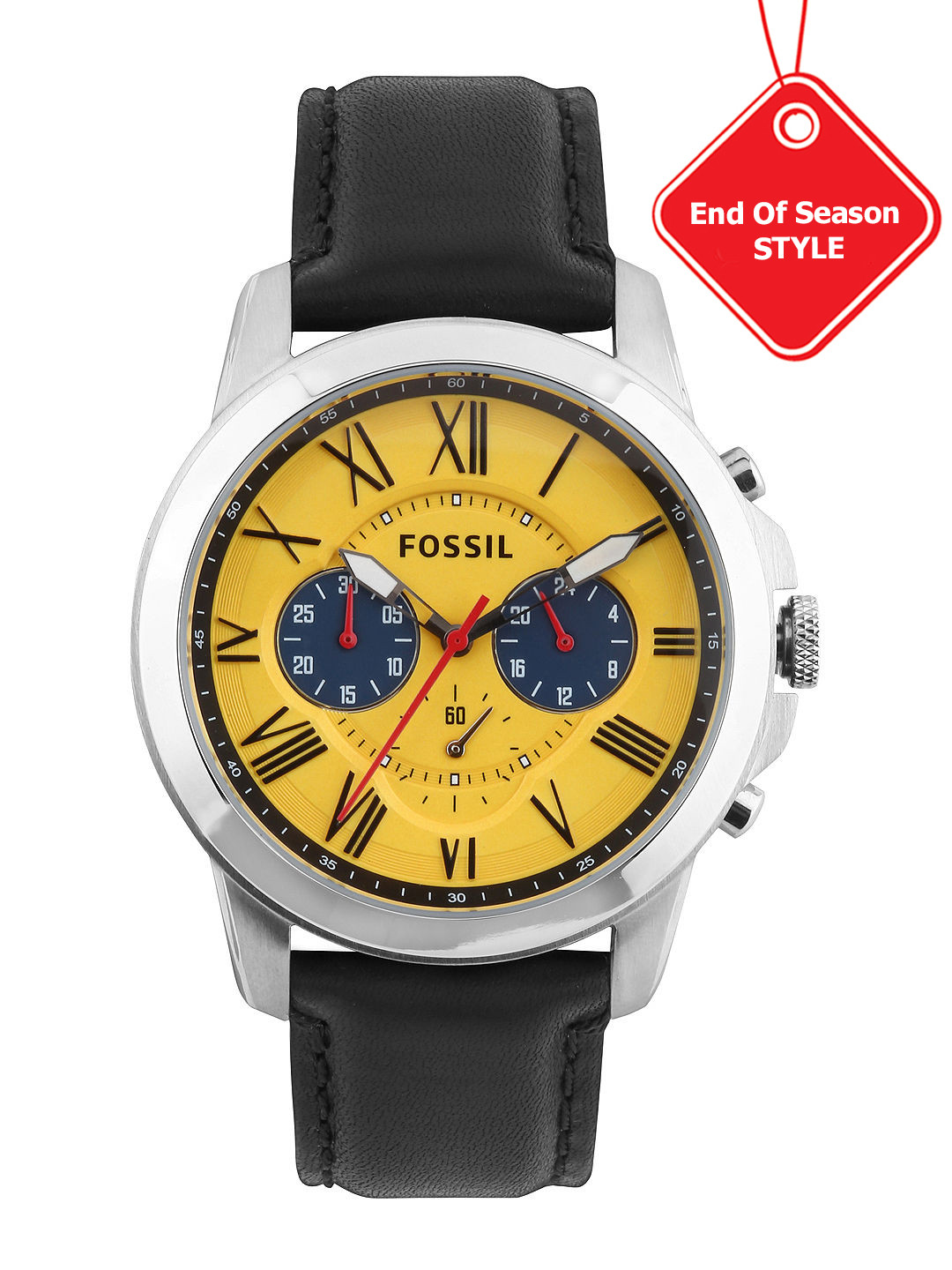 Buy Fossil Men Yellow Dial Chronograph Watch FS5059I - Watches for Men ...