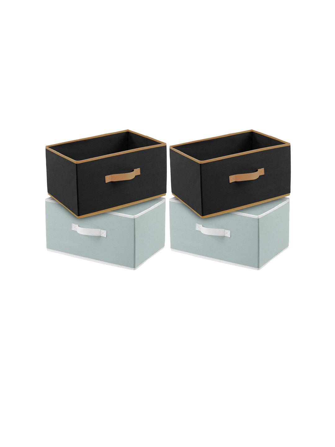 Buy Kuber Industries Set Of 4 Solid Multipurposes Rectangular Foldable ...