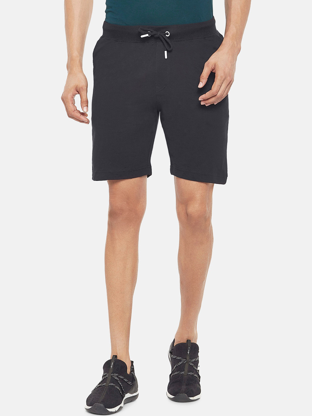 Buy Ajile By Pantaloons Men Black Slim Fit Sports Shorts - Shorts for ...