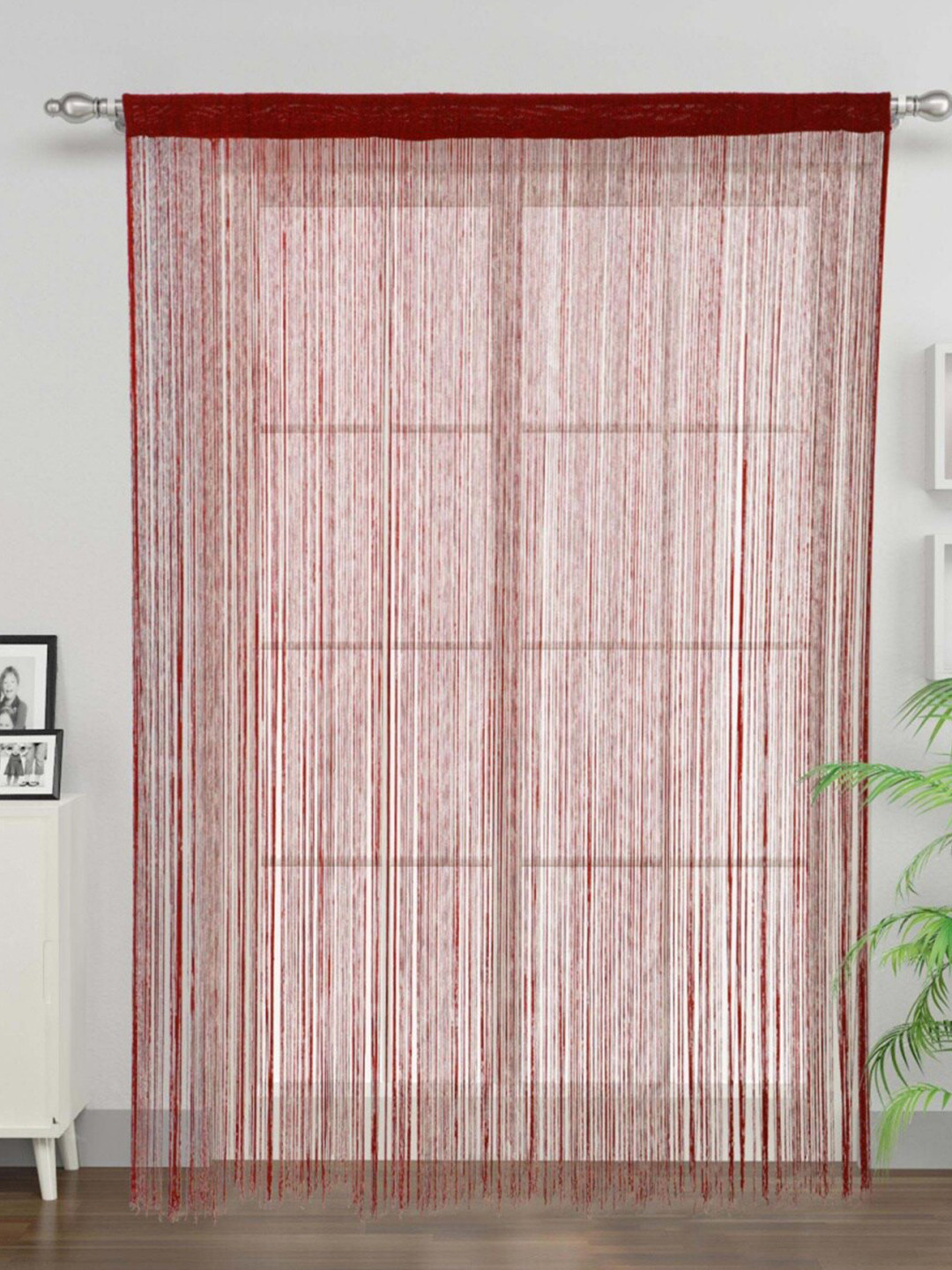 Buy Home Centre Red Corsica String Door Curtain - Curtains And Sheers ...