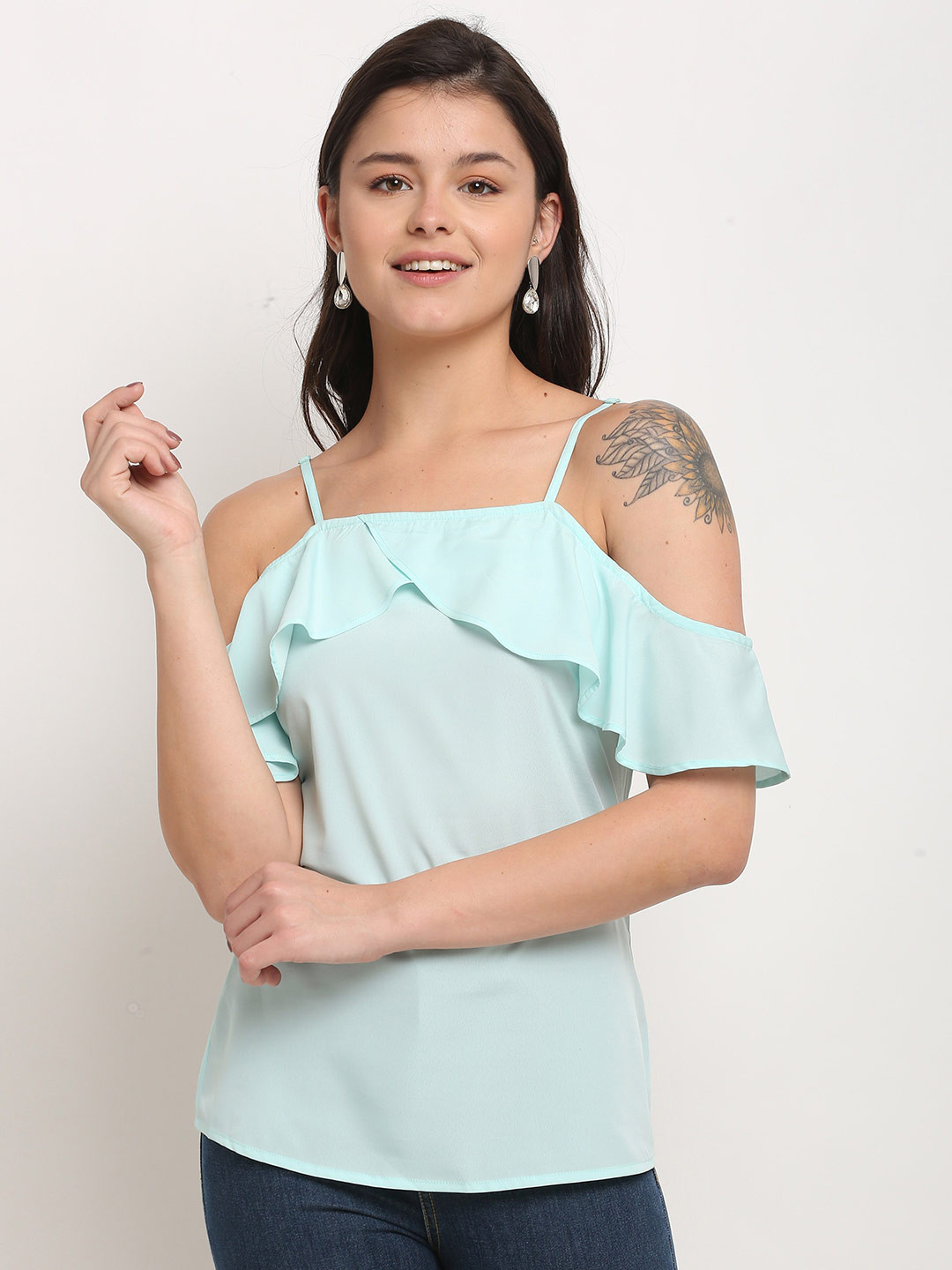 Buy Roly Poly Sea Green Regular Top - Tops for Women 15563536 | Myntra