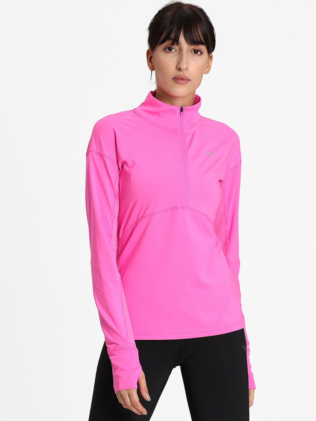 Buy Puma Women Pink Sweatshirt With DryCELL Technology - Sweatshirts ...