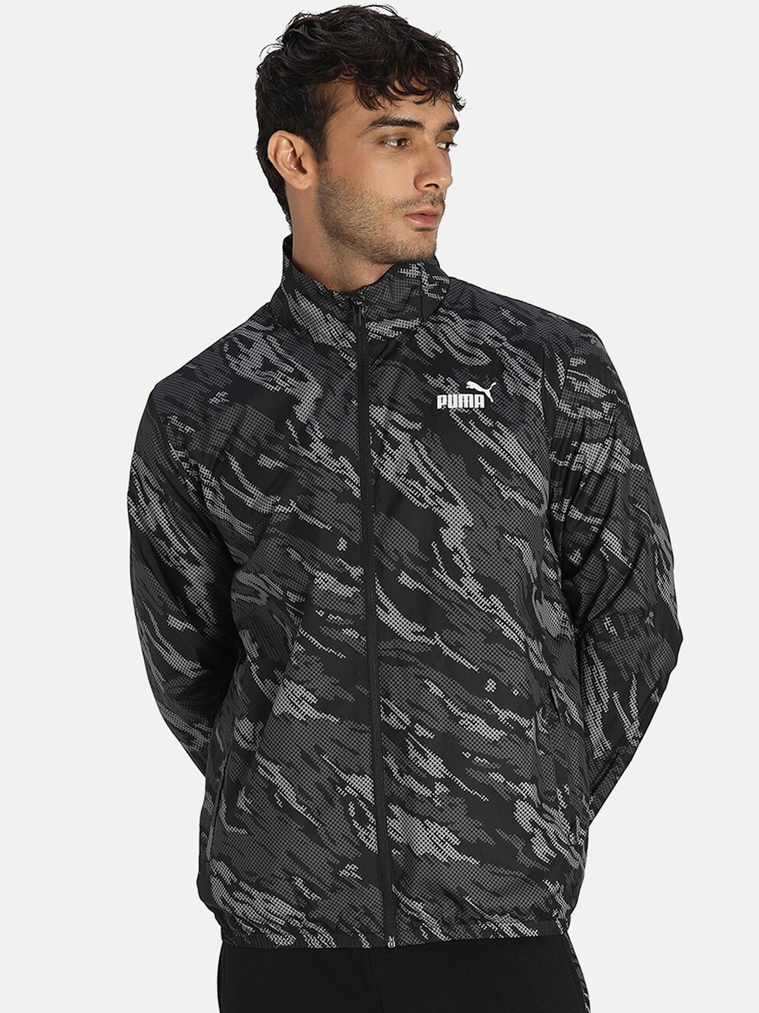 Buy Puma Men Essential AOP Camouflage Regular Fit Bomber Jacket ...