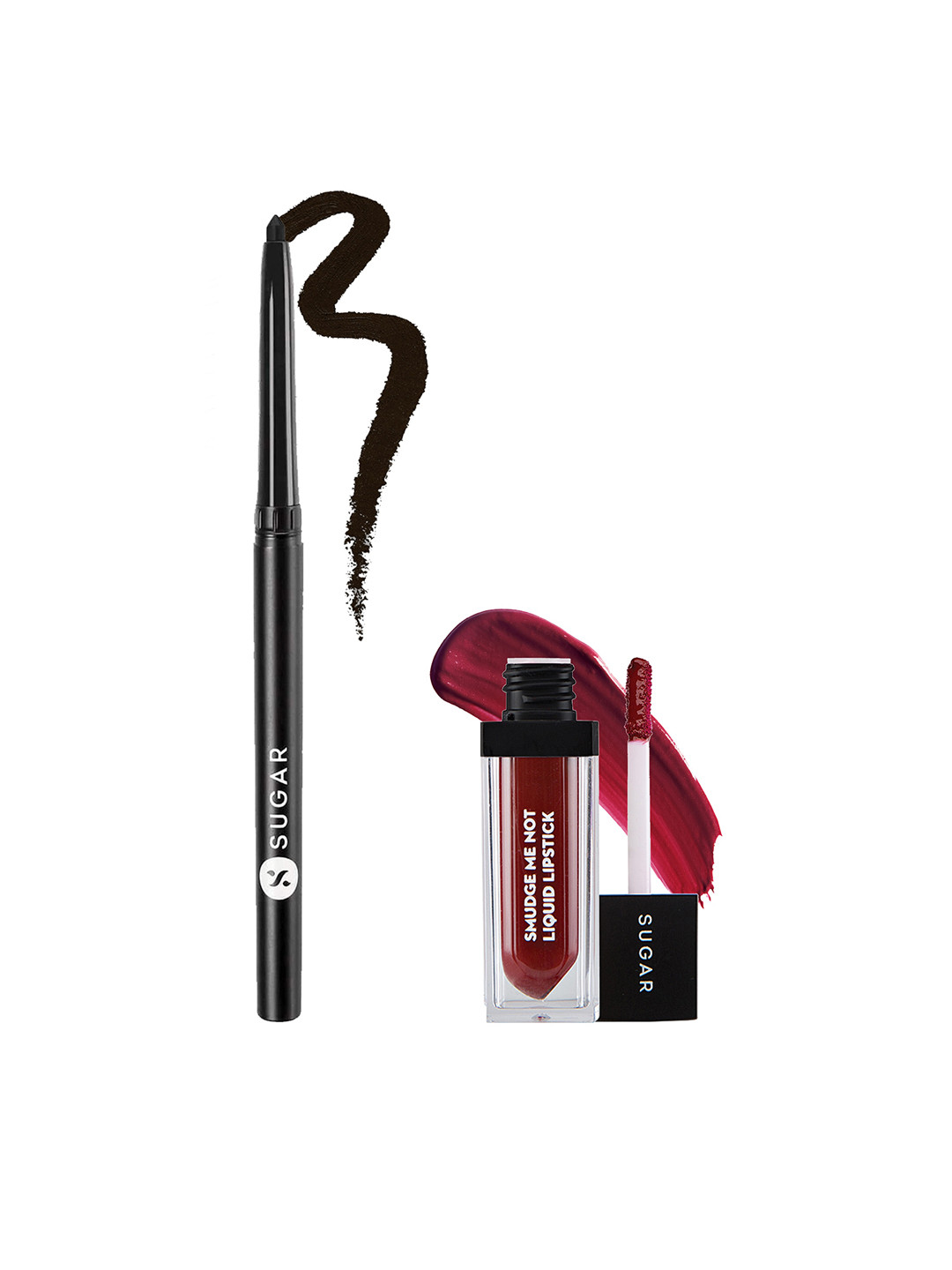 Buy SUGAR Woman Set Of Smudge Me Not Liquid Lipstick 01 & Kohl Of ...